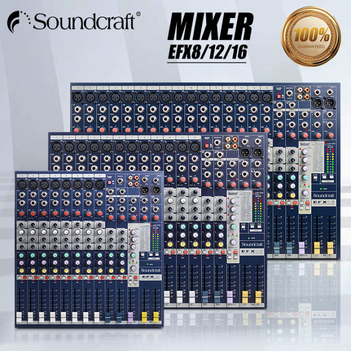 Soundcraft EFX8/EFX12/EFX16 professional mixers Built-in DSP99 effects ...