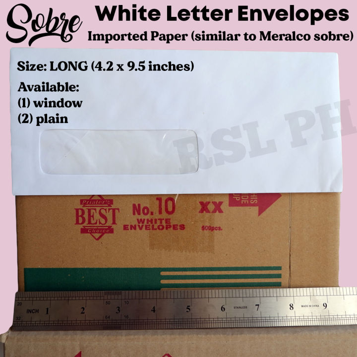 Window White Letter Envelope 500 Pcs Long Mailing Sobre Best brand ...