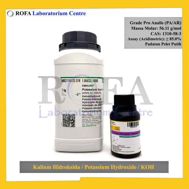 Kalium Hidroksida / Potassium Hydroxide / KOH Pro Analis Merck Eceran ...