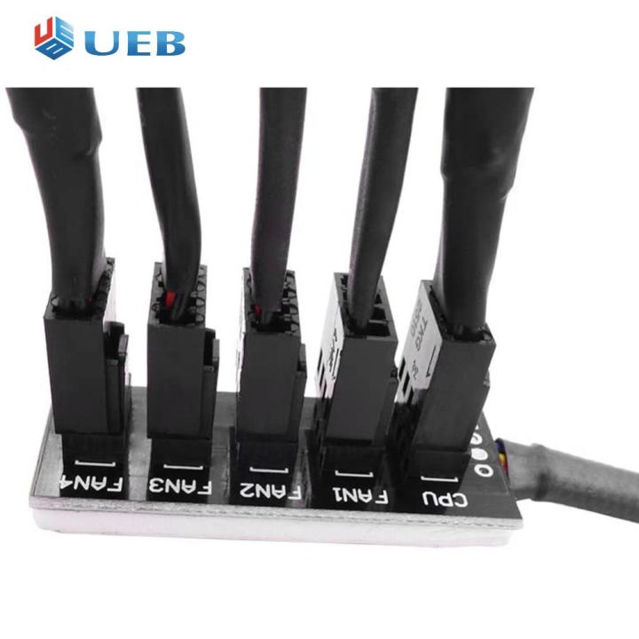 40cm 1 to 5 4-Pin PWM Fan CPU HUB Splitter PC Case Cooler Power Adapter ...