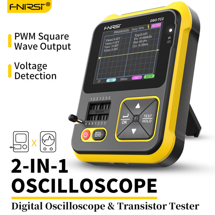 FNIRSI DSO-TC2 2-IN-1 Digital Oscilloscope+Transistor Tester 2.4 inch ...
