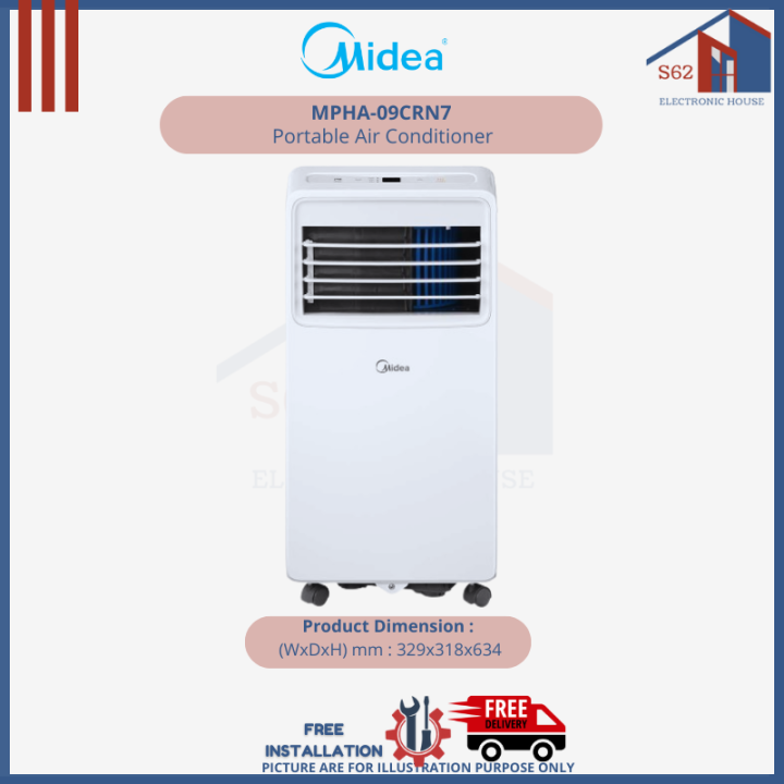 Midea MPHA-09CRN7 Portable Air Conditioner, 9000 BTU | Lazada Singapore