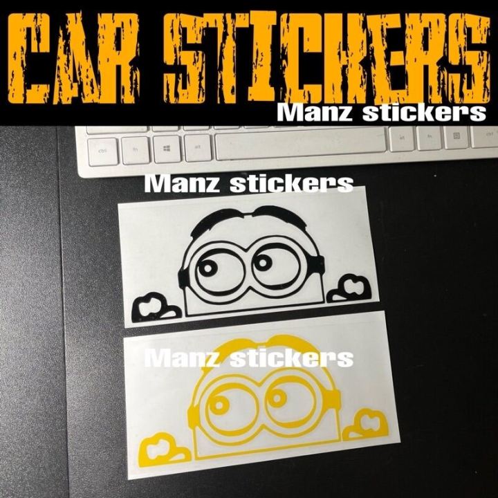 [24 HOURS SHIP] STIKER KERETA VINYL DECAL PEEKING MINION / CAR STICKER ...