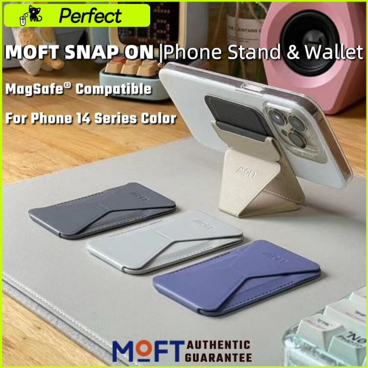 MOFT Snap On MagSafe Phone Stand & Wallet with 3 Viewing Angles Magnetic Attach No Glue With ...