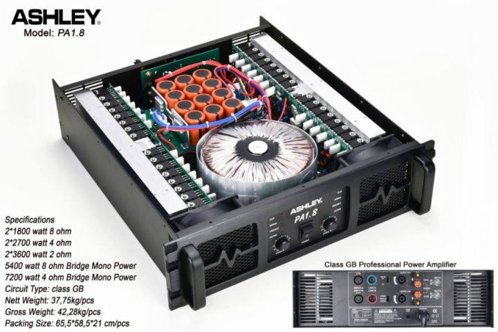 ashley pa 1.8 original power amplifier | Lazada Indonesia