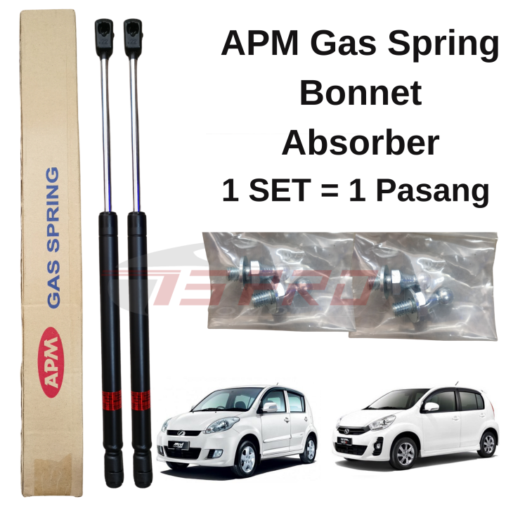 APM Gas Spring Rear Bonnet Absorber [RRH][RLH][PAIR] - Perodua Myvi 1.3 ...