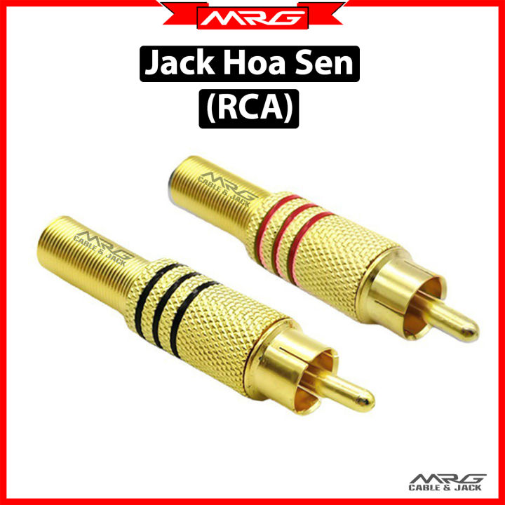 Giắc AV Hoa Sen hàn dây tín hiệu, giá 1 cặp J-RCA | jack av hoa sen, jack rca, jack hàn dây ...