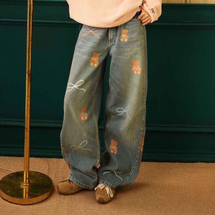 จัดส่ง 16 FEB lookbooklookbook bonnie barrel jeans light blue | Lazada ...