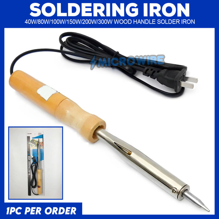 MW High-Quality Electric Soldering Iron – 40W/80W/100W with Wood Handle ...