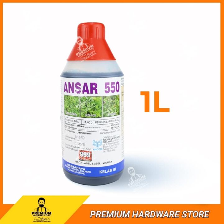 ANSAR 550 MSMA 35.5% 1 Liter Herbicide Weed Grass Killer Racun Rumpai ...