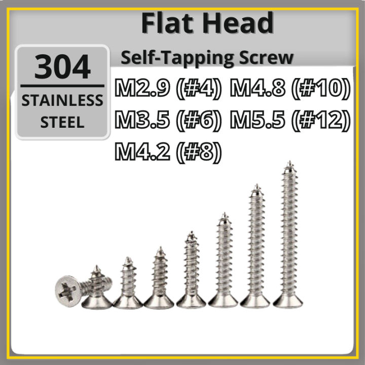 CSK Phillips Flat Head Self Tapping Screw | SUS 304 Stainless Steel ...