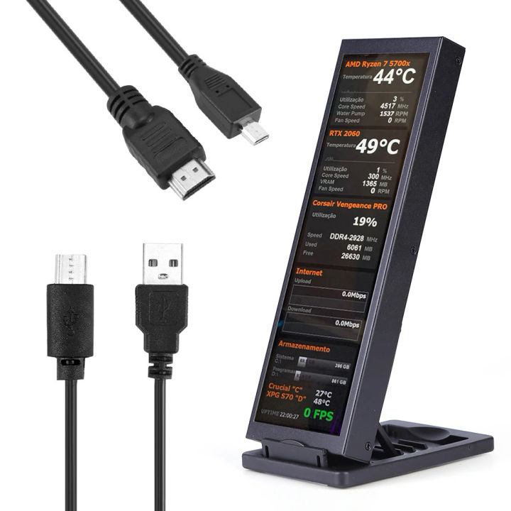 7.9 inch IPS Type-C Secondary Screen Mini Computer USB Display CPU GPU ...