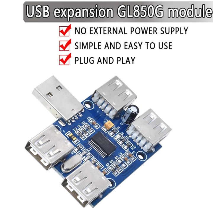 USBHUB USB2.0 HUB 4 Port Controller USB Extension Module GL850G Chip ...