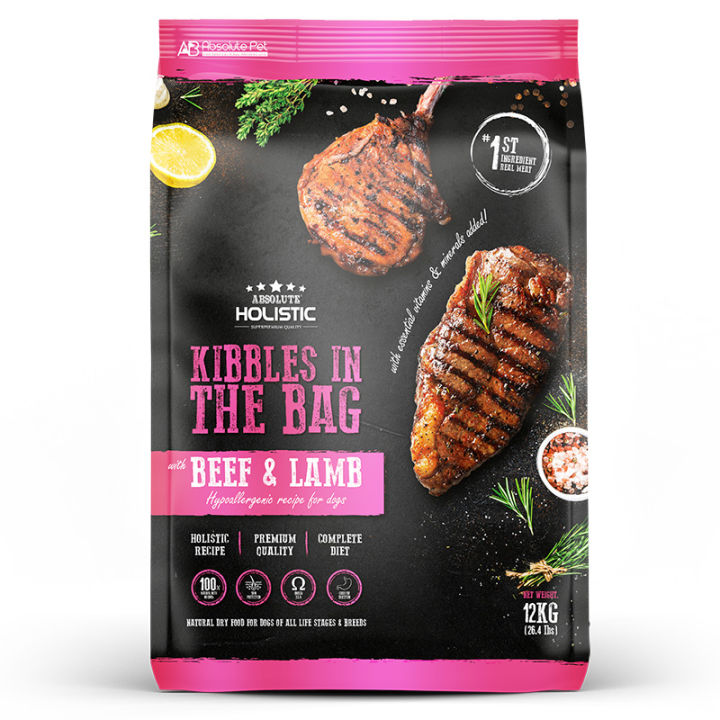 Absolute Holistic Beef n Lamb 12kg [Kibbles in the bag] | Lazada Singapore