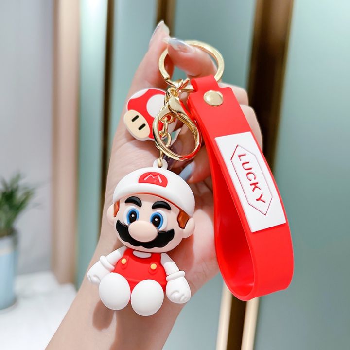 Super Mario Series Keychain Mario Bros Luigi Toad Yoshi Bowser Action ...