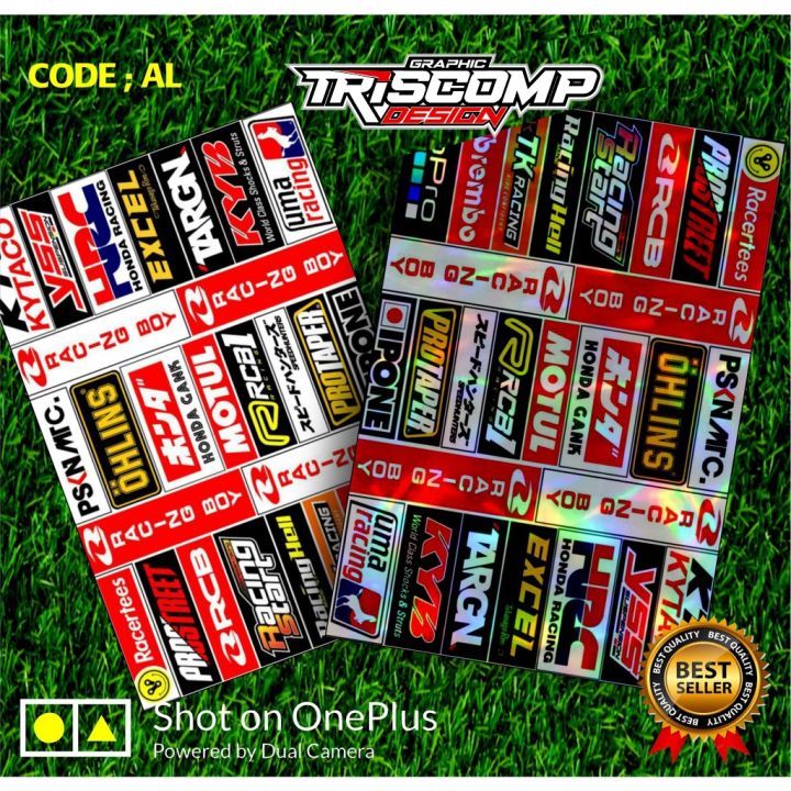 Grosir AL Sticker Paket Racing Stiker Pack Balap Hologram & Vinyl ...