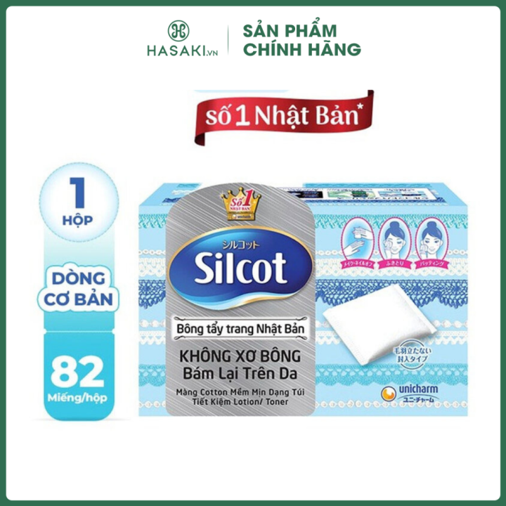 Bông Tẩy Trang Cơ Bản Silcot Velvety Touch Cotton 82 Miếng - Hasaki ...