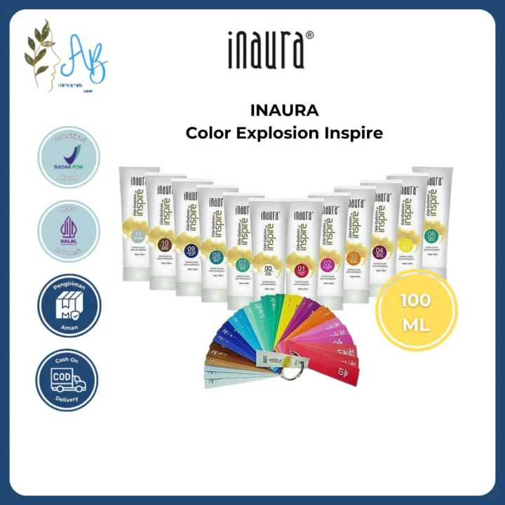 INAURA COLOR EXPLOSION INSPIRE 100ML / PEWARNA RAMBUT TANPA OXYDANT ...