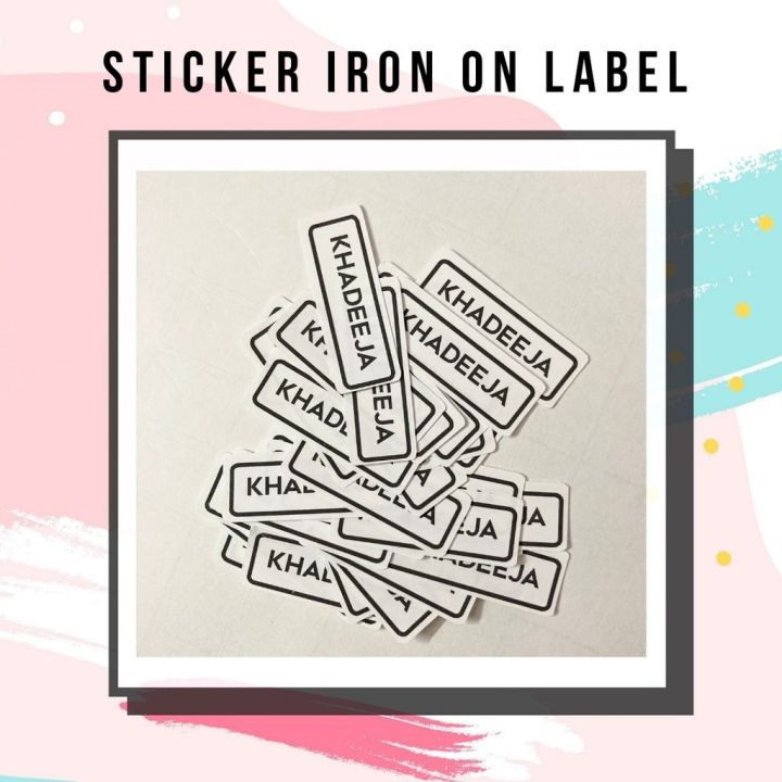 STICKER IRON ON FABRIC - PELEKAT NAMA [CUSTOM YOUR OWN DESIGN] | Lazada