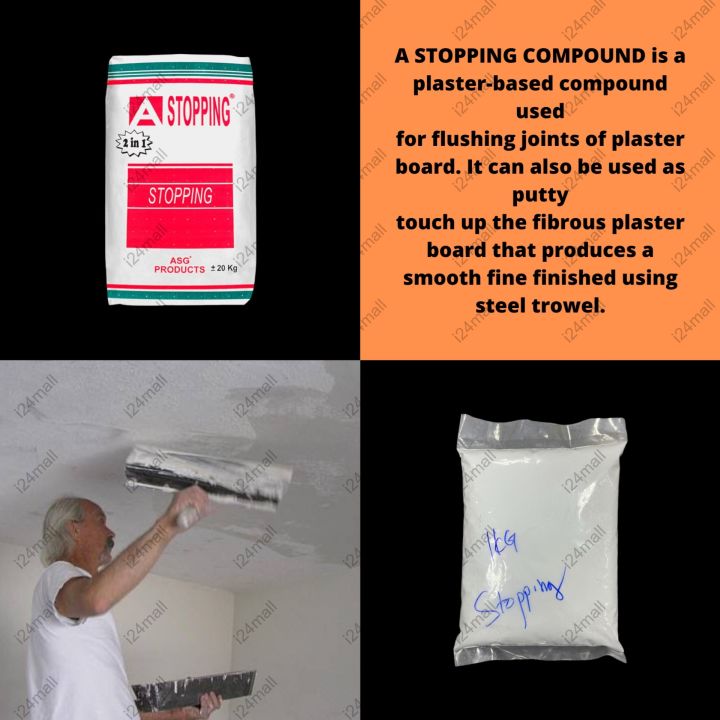 [1KG] ASG Stopping Compound / Simen Plaster / Ceiling Wall Repair ...
