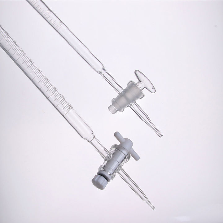 Glass burette 10, 25, 50, 100ml Acid-base Class A PTFE burette ...