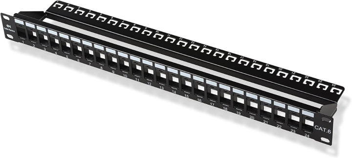 Cable Matters Rackmount or Wall Mount 24 Port Keystone Patch Panel ...