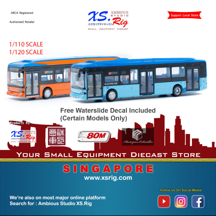∆ READY STOCK ∇ Diecast Toy Singapore Bus 1/120 BYD, ADL MMC 3 Door ...