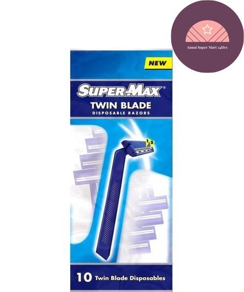 Super Max Twin Blade Disposable Razor 340g | Lazada Singapore