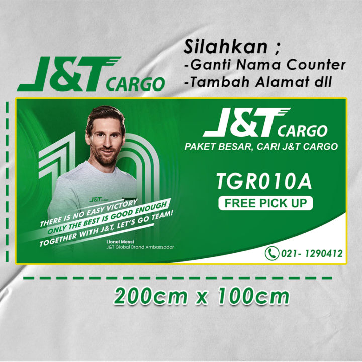SPANDUK / BANNER | MITRA A B & C PENGIRIMAN J&T CARGO | UKURAN 2MX1M ...