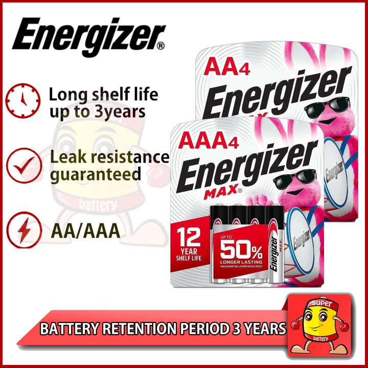Energizer Max Battery E91 BP4 AA 4-20PCS | Lazada PH