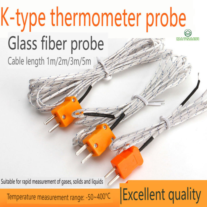 K Type Temperature Sensor Thermocouple Probe Copper Wire 5 Meter ...