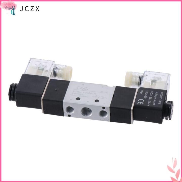 JCZX 5 Way Air Valve 2 Postion 4A220-08 Solenoid Valve Pneumatic Valve ... JCZX 5 Way Air Valve 2 Postion 4A220-08 Solenoid Valve Pneumatic Valve ...
