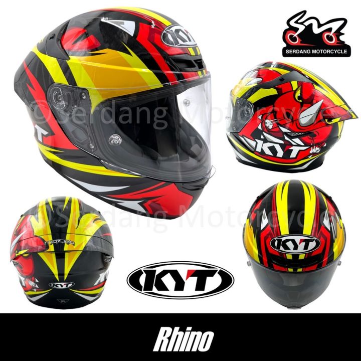 KYT TT Course Rhino Full Face Helmet TT Course Topi Keledar | Lazada