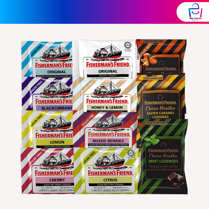 Fisherman Friend Lozenges 25g / 渔夫之宝润喉糖 Sore Throat Lozenges Fisherman ...