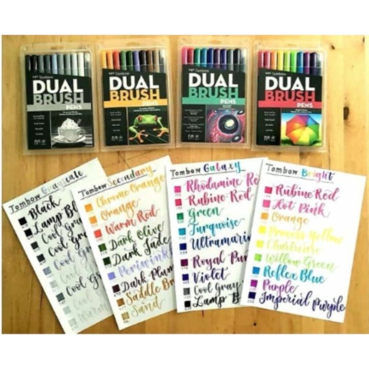 Tombow Dual Brush pen set10 สุดฮิตกับปากกาเขียน Calligraphy | Lazada.co.th