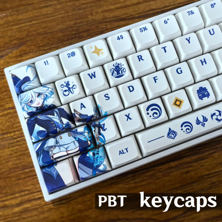 Genshin Impact Furina Wriothesley Neuvillette Pbt Material Keycaps Set ...