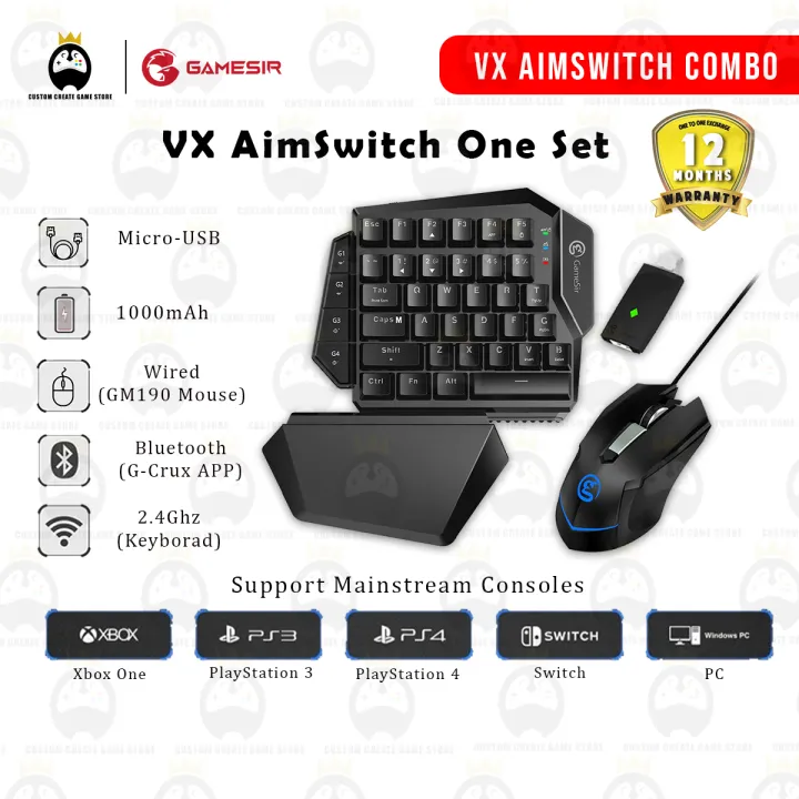 GameSir VX AimSwitch Include [Keyboard Mouse for PC / PS3 / PS4 / XBOX ONE / NINTENDO SWITCH ...