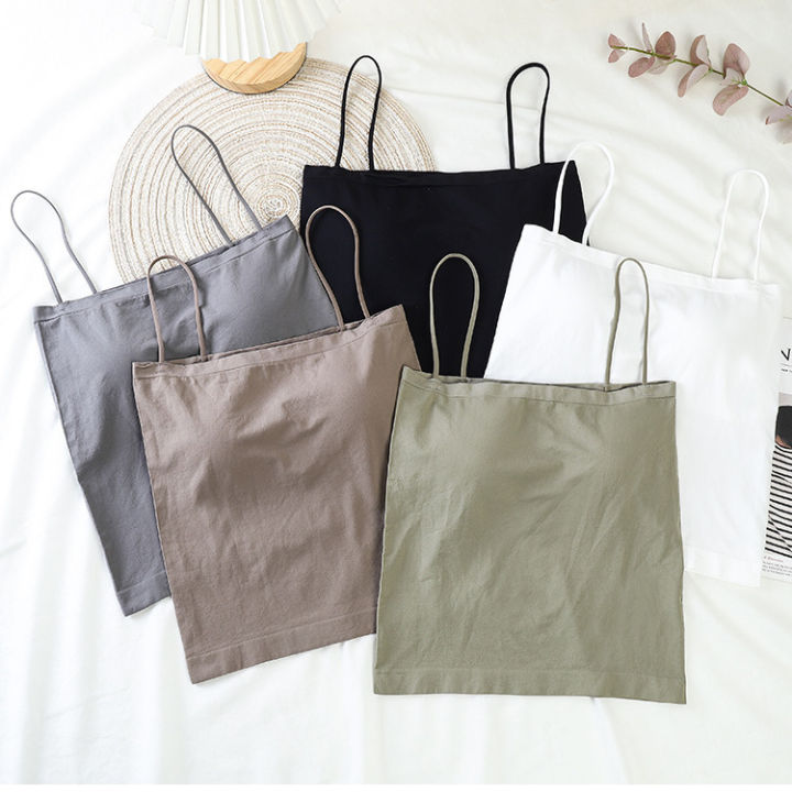 Umiwear Padded Crop Top Bralette Women Camisole Spaghetti Premium Strap ...