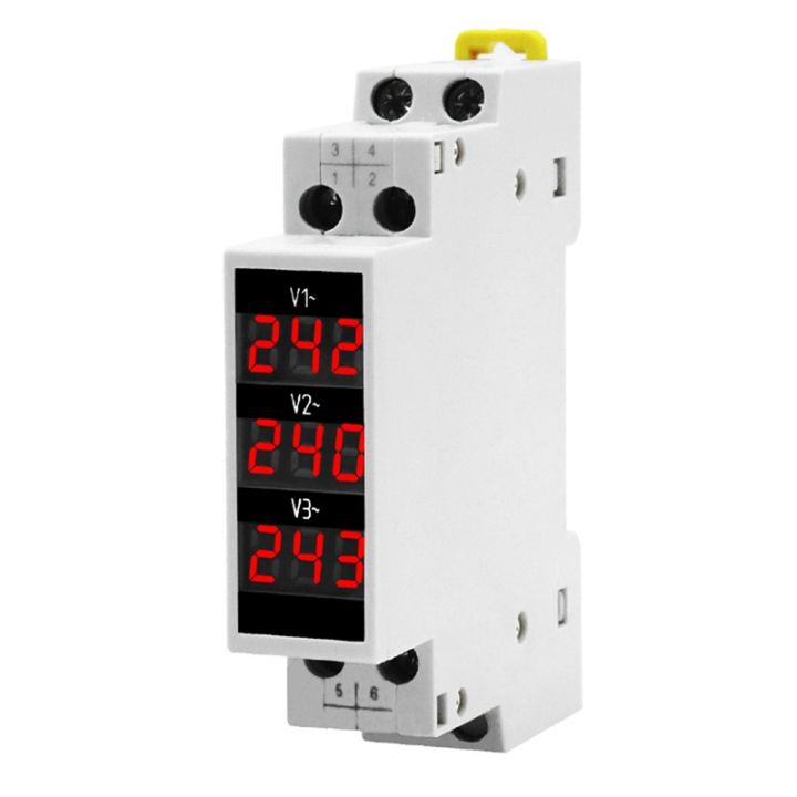 - LED Three Phase Voltmeter Mini Digital Display Modular Voltage Meter ...