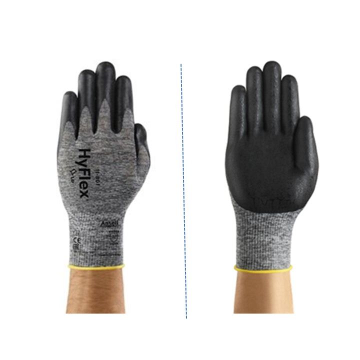 SAFETY GLOVE - ANSELL HYFLEX (11-801) FOAM NITRILE COATING GLOVE | Lazada