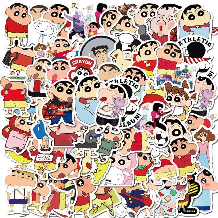 50PCS Shin Chan Stickers Japanese Kawaii Cartoon Stickers Vinyl ...