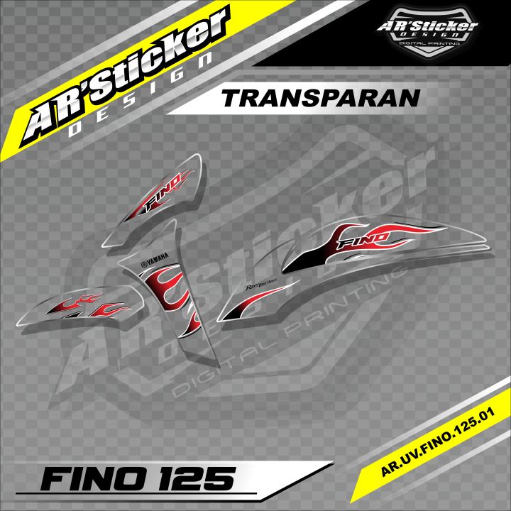 Stiker Fino Fi Transparan Bening Sticker Decal Fino 125 Striping Lis ...