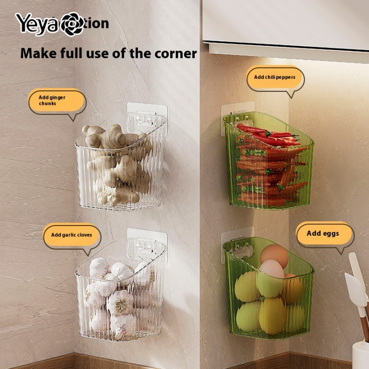 YEYA Giỏ đựng tỏi và gừng treo tường bằng chất liệu PP trong suốt, tiện dụng | Lazada.vn