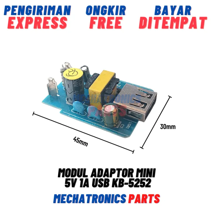 Modul Adaptor Mini 5V 1A USB KB-5252 Charger Power Supply SMPS Module ...