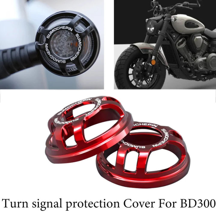 รถจักรยานยนต์ด้านหน้าและด้านหลังเลี้ยวฝาครอบป้องกันไฟ LED แสดงสถานะปก ...