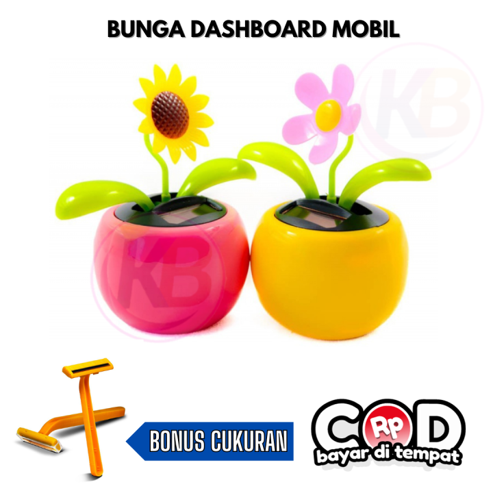(Free cukuran) Pajangan dashboard Mobil / Bunga Goyang Mobil / Flip ...