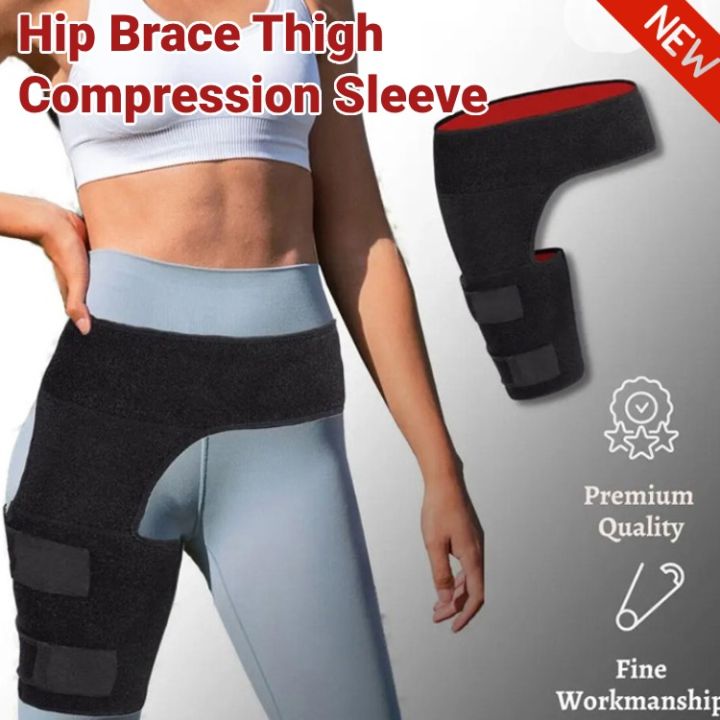 Hip Waist Supports Brace Thigh Hamstring Compression Support Wrap Hip ...