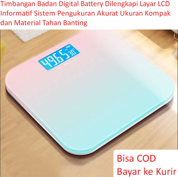 Timbangan Badan Digital Battery Dilengkapi Layar LCD Informatif Sistem ...