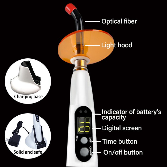 Bestselling Dental Wireless Curing Light Dentist Cordless LED.B Curing ...