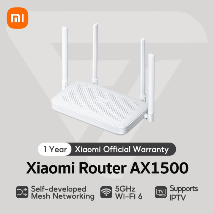 Xiaomi Router AX1500 EU 1501Mbps Max Speed 5GHz WiFi 6 Adaptive Gigabit ...